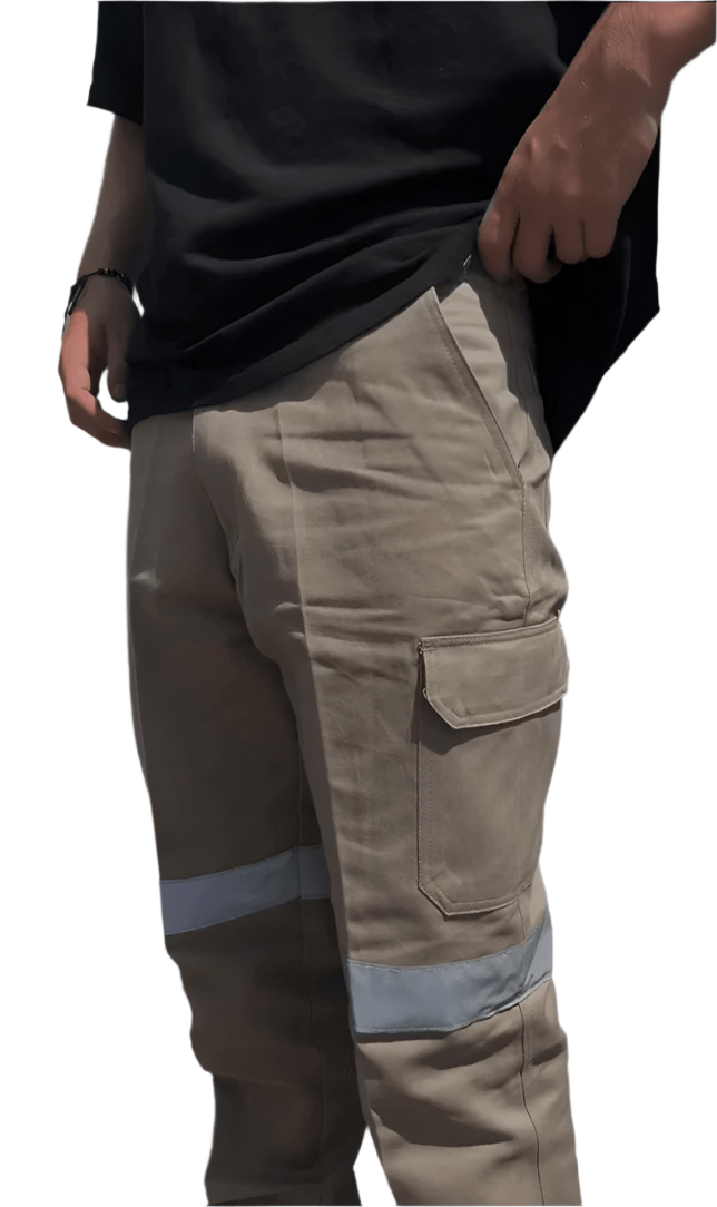 High-Visibility Work Cargo Pants – 310gsm Cotton, 3M Tape | Best Price ...